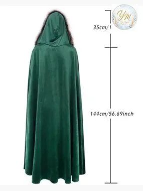 Other | Viking Fur Cloak Hooded Cape Ren Faire Medieval Cosplay Costume ...